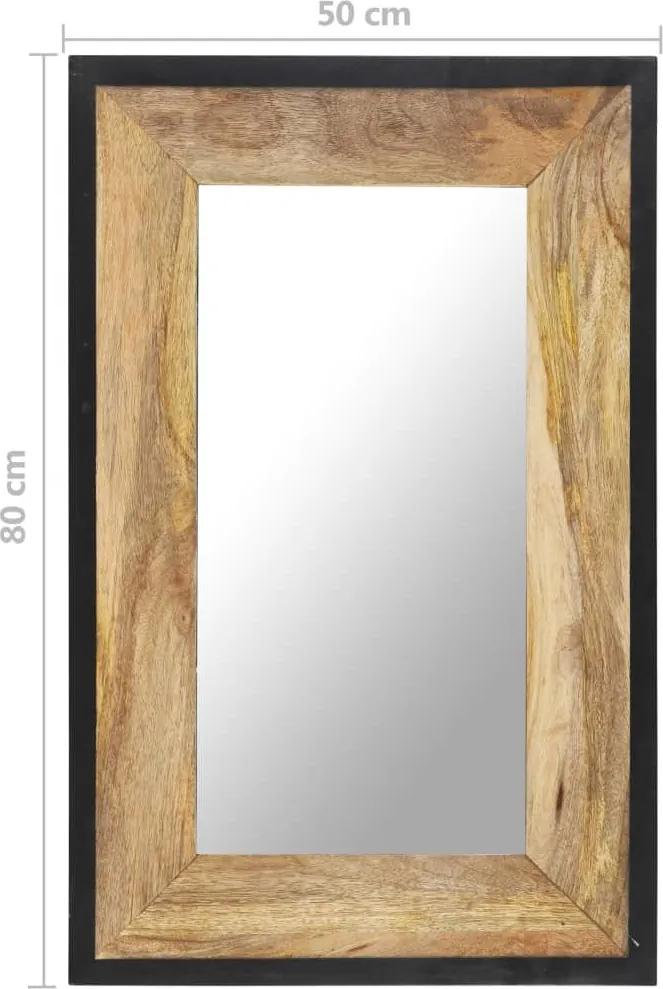 vidaXL Zrcadlo 80 x 50 cm masivní mangovníkové dřevo [321630]