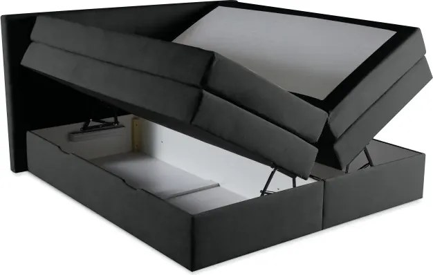Kontinentální boxspring postel ANNA 200x220, antracitová (gerra 120)