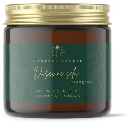 Přírodní sójová svíčka VONTREE CANDLE | Citronová tráva | 120 ml