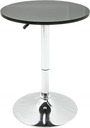 Deflee Barový stolek MOVE BLACK BS38894MDF lakované  60cm x 70-91cm x 60 cm