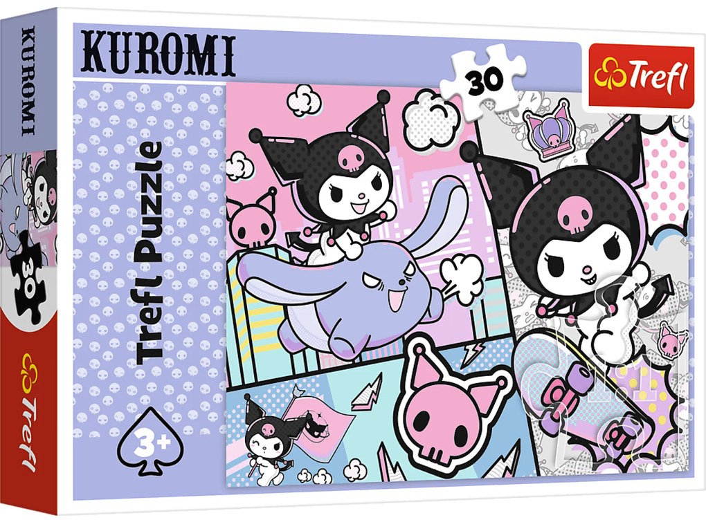 Trefl Puzzle Zábava s Kuromi 27x20cm 30 dílků v krabičce 21x14x4cm
