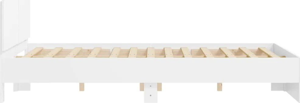 vidaXL Rám postele s čelem 140 x 190 cm Kompozitní dřevo [3207497] Barva: Bílá