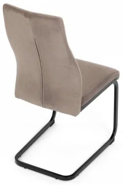 Jídelní židle cappucino látka černé kovové nohy DCL-X7018 CAP2