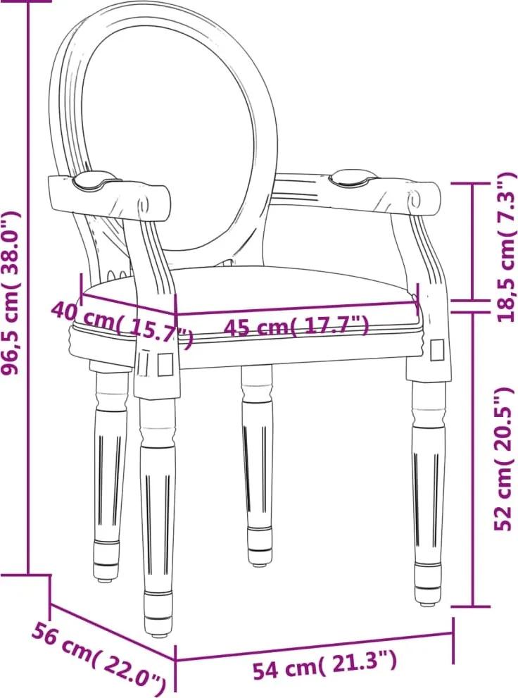 vidaXL Jídelní židle 54 x 56 x 96,5 cm samet [344480] Barva: Tmavě šedá