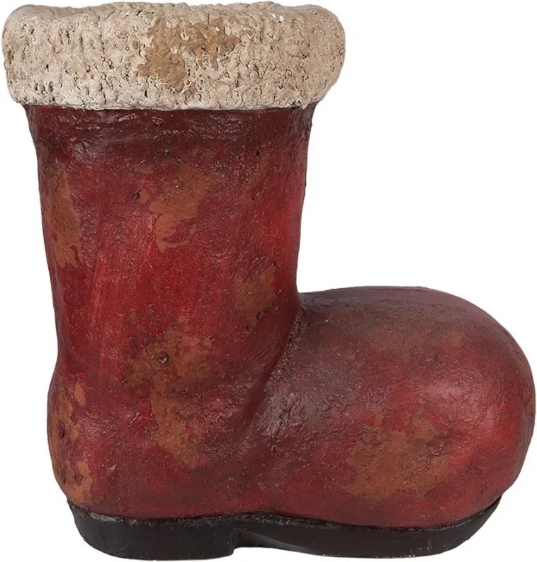 Vánoční dekorace santovo červená bota - 28*18*30 cm