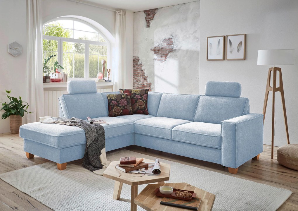 XXXLutz ROHOVÁ SEDAČKA, textil, světle modrá Sit & More - Sedací soupravy - 000144005820