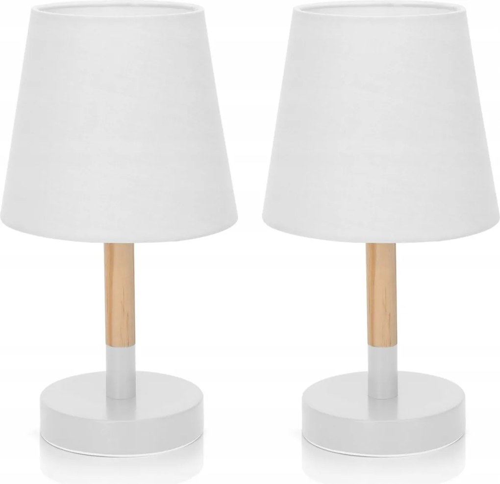 noční stolní lampa – 2 kusy, bílá