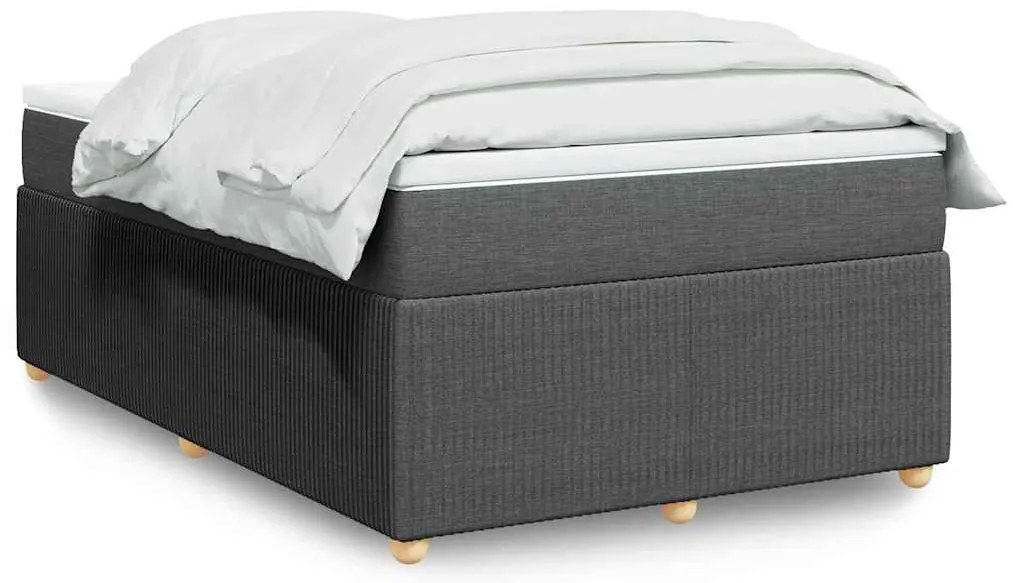 Box spring postel s matrací tmavě šedá 120x190 cm textil 3285554