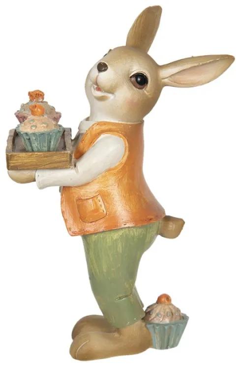 Velikonoční dekorace králíka s muffiny – 11x6x16 cm
