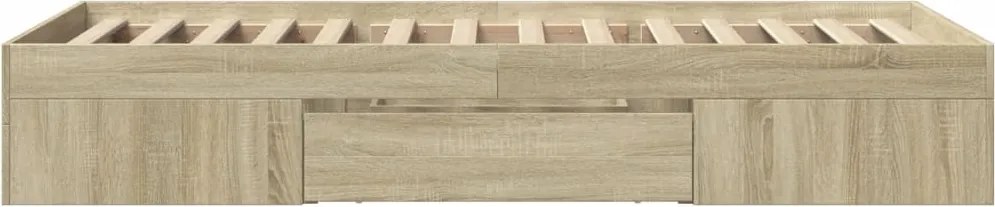 Rám postele bez matrace dub sonoma 90 x 190 cm kompozitní dřevo 3295522