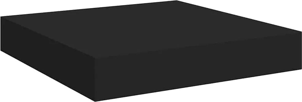 Plovoucí nástěnné police 4 ks černé 23 x 23,5 x 3,8 cm MDF 323825