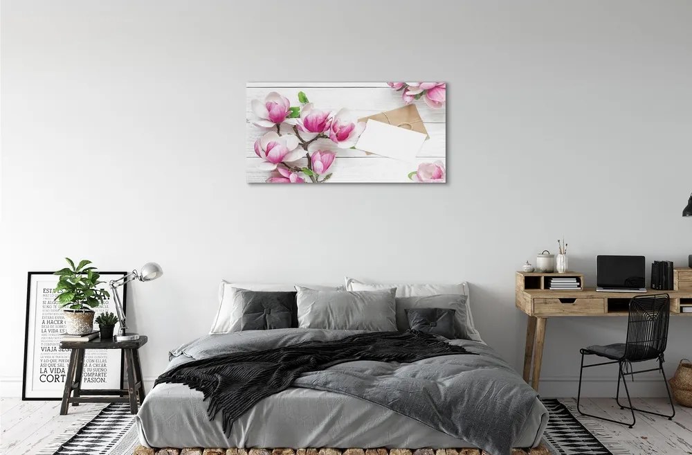 Obraz na skle Magnolia desky 120x60 cm