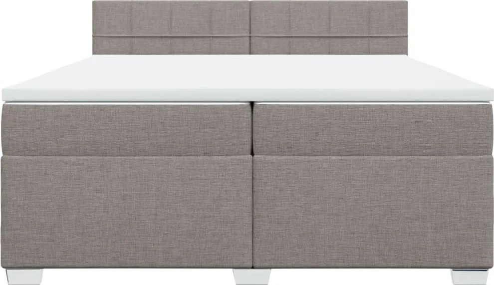 Box spring postel s matrací taupe 200x200 cm textil 3285999