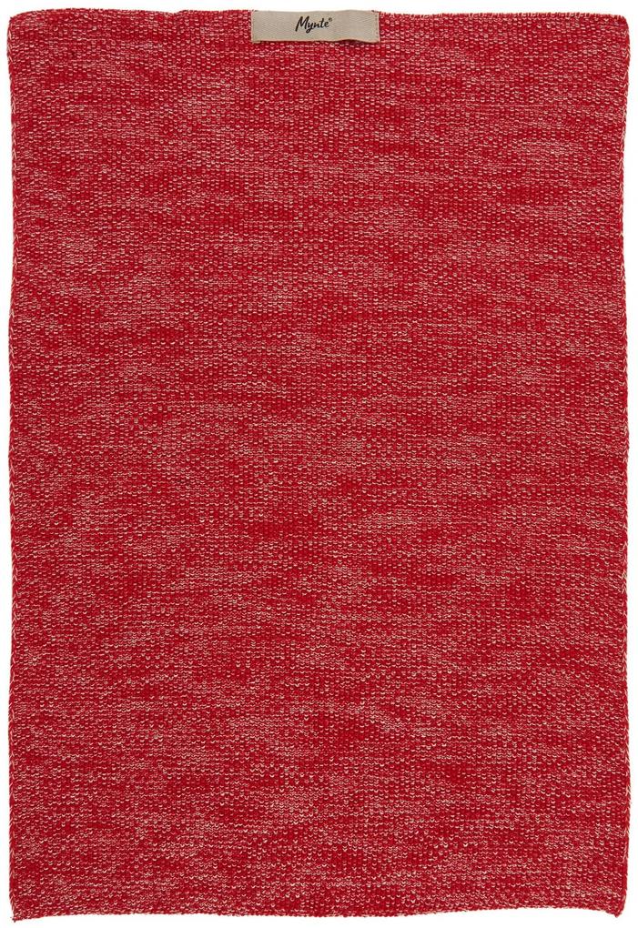 IB LAURSEN Pletená utěrka Mynte Strawberry, červená barva, textil