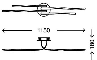 Briloner 3340-042 - LED Stmívatelné stropní svítidlo TWIN 4xLED/7,5W/230V