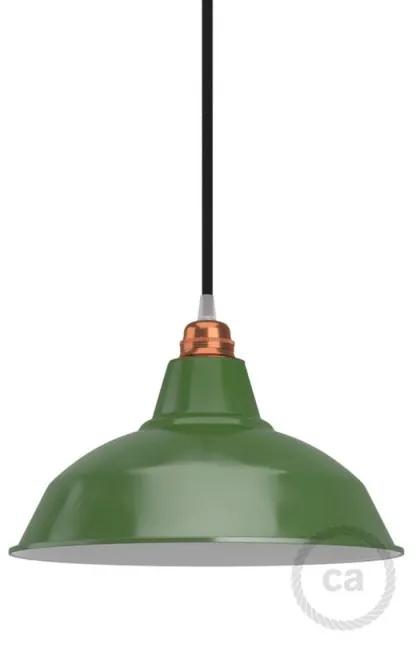 creative cables Lesklé kovové stínidlo Bistrot pro objímku E27 s ⌀ 30 cm Barva komponentu: Zelená