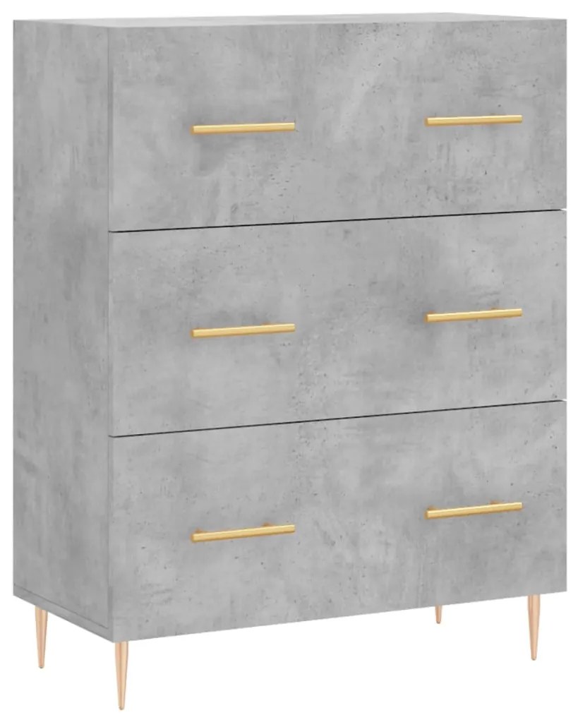 Skříň highboard betonově šedá 69,5x34x180 cm kompozitní dřevo - Default Title