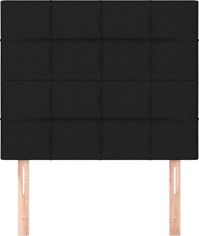 Čelo postele černé 80x5x118/128 cm látkové 3116308