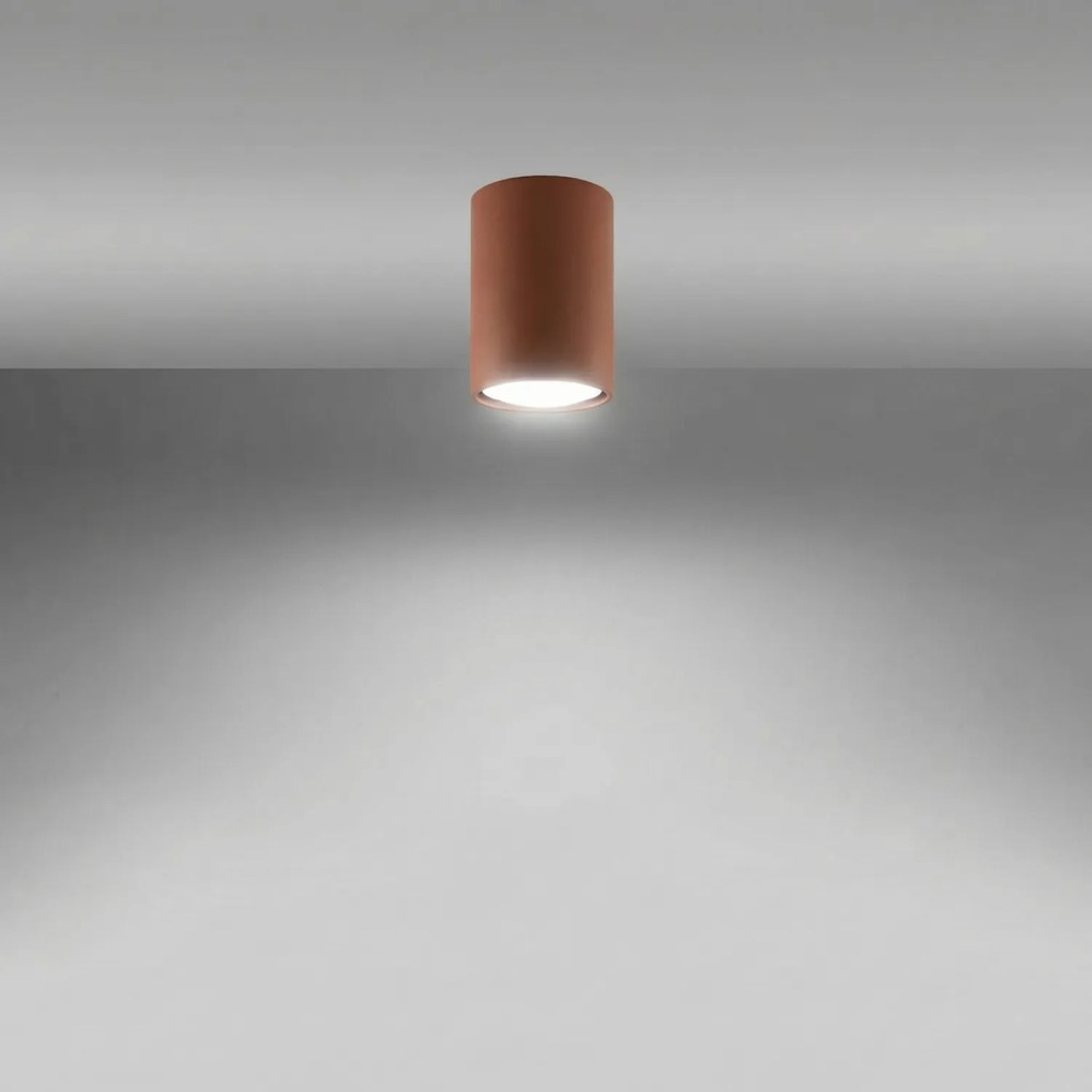 Sollux Lighting Stropní svítidlo LAGOS 10 okrově červené