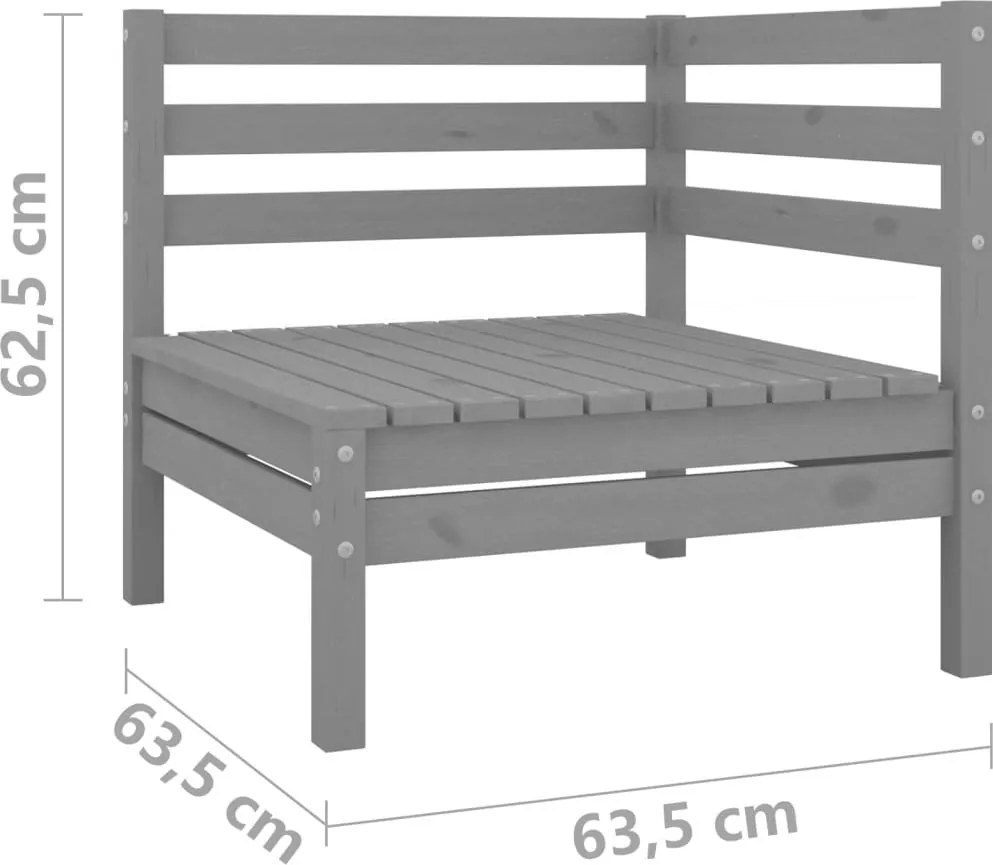 vidaXL 2místná zahradní pohovka masivní borovice [3082389] Barva: medová hnědá