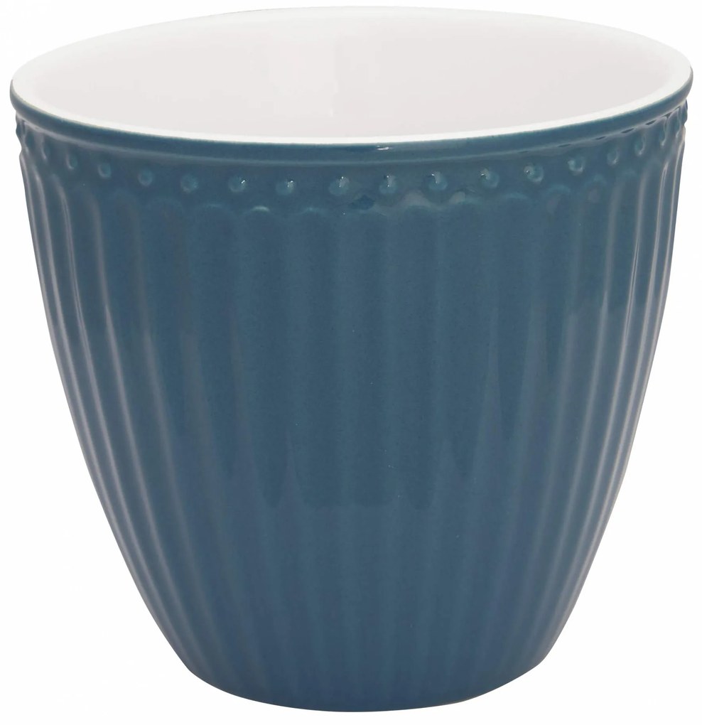 GREEN GATE Latte cup Alice Ocean Blue, modrá barva, porcelán 350 ml
