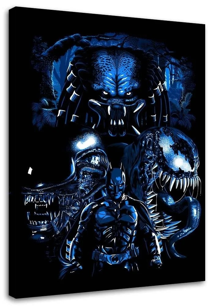 Gario Obraz na plátně Predator, Alien, Venom, Batman - Alberto Perez Rozměry: 40 x 60 cm