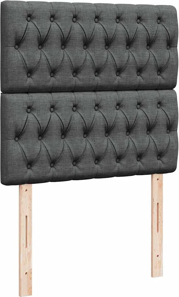 Box spring postel s matrací tmavě šedá 90x190 cm textil 3291919