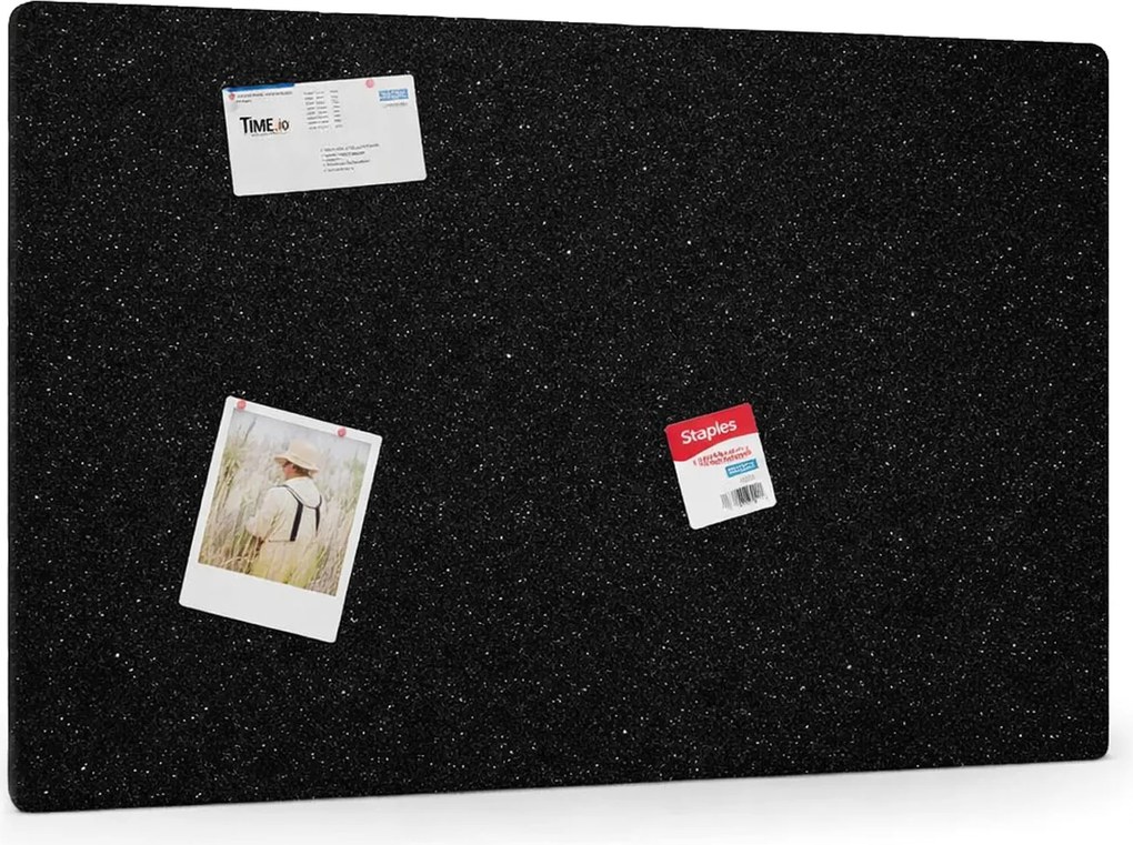 Akustický panel na stěnu 120 x 80 cm, kulaté rohy, černá