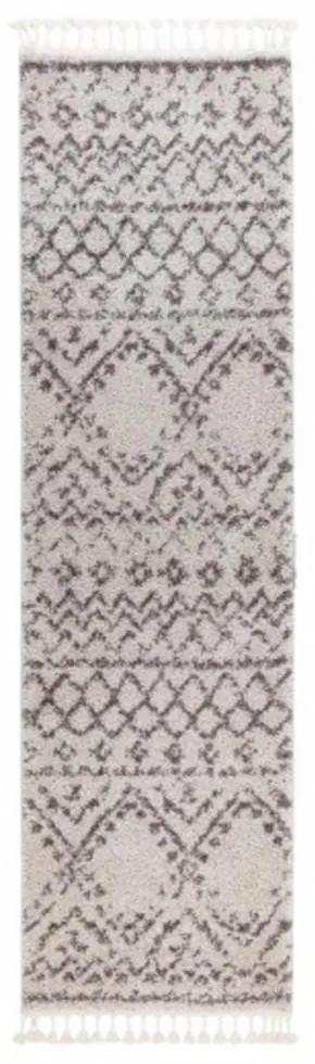 Kusový koberec Shaggy Raba krémový atyp 80x200cm