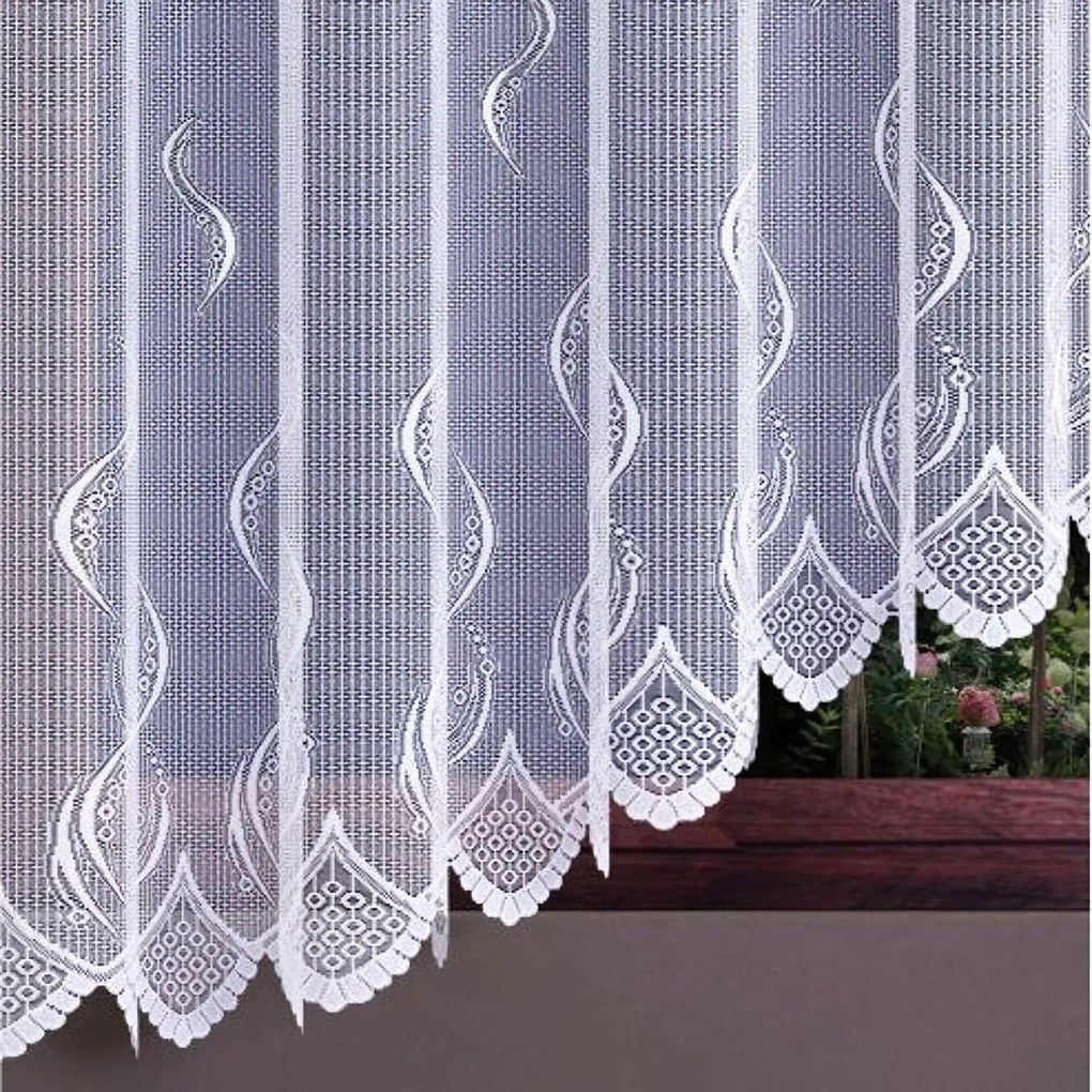 Forbyt kusová záclona IRMA jednobarevná bílá, výška 130 cm x šířka 280 cm (na okno)