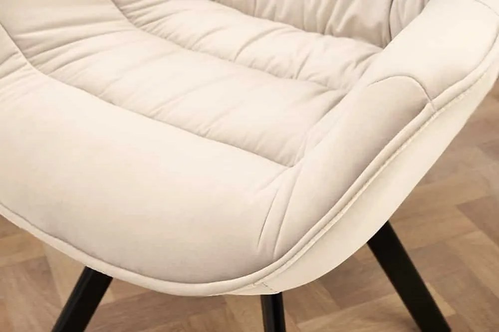 Designová otočná židle Kiara šampaňská