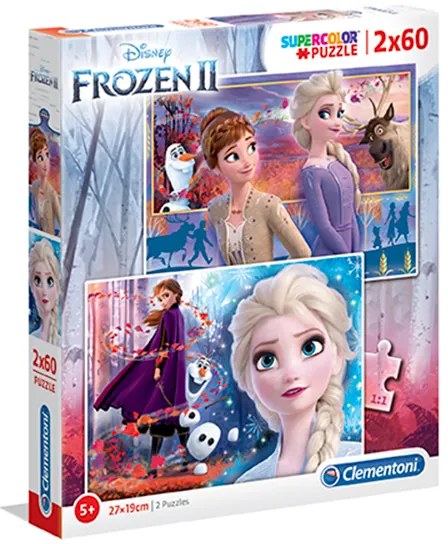 Clementoni - Puzzle Supercolor 2x60 Frozen2