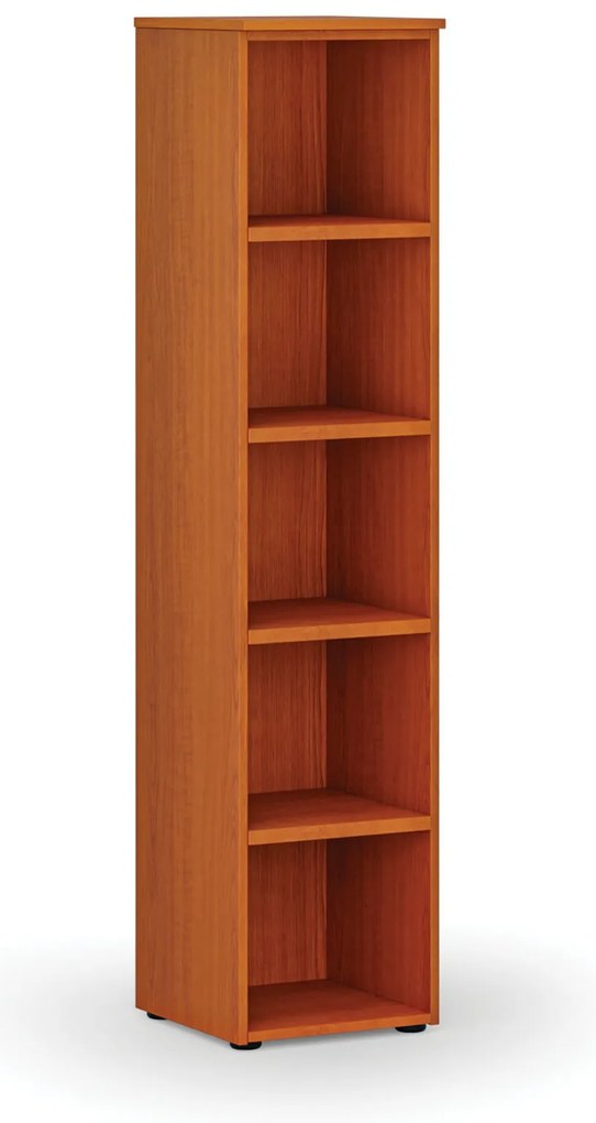 Kancelářský regál PRIMO WOOD, 400 x 420 x 1781 mm, třešeň