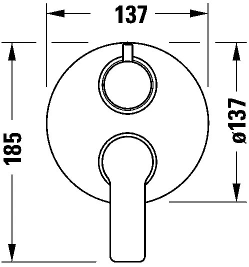 Duravit DC5210008010 - Sprchová baterie pro pod. instalaci D-CODE lesklý chrom
