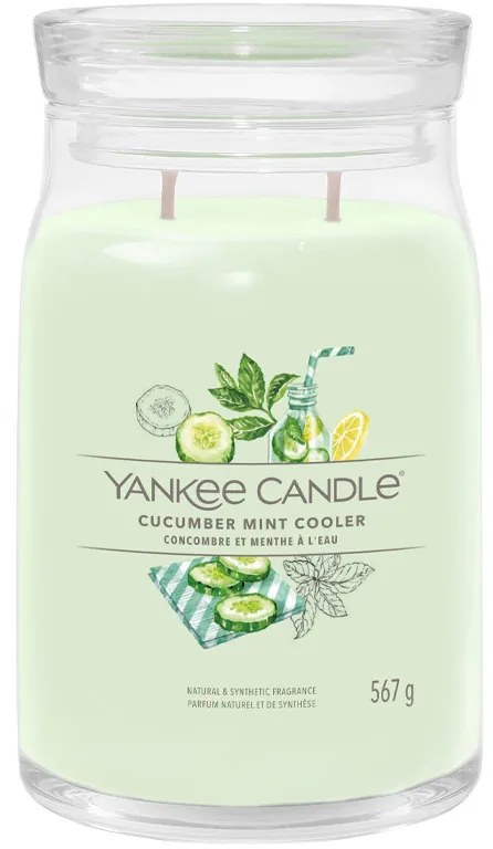 Yankee Candle – Signature svíčka Cucumber Mint Cooler (Okurková limonáda s mátou) Velikost: velká 567 g