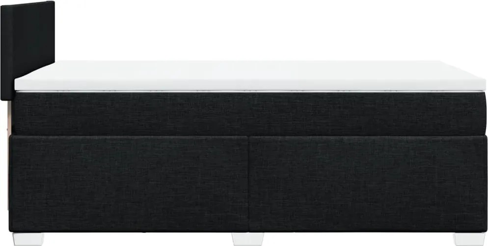 Box spring postel s matrací černá 90x200 cm textil 3285766