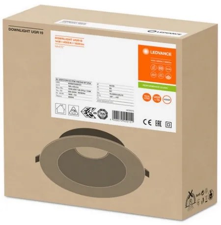 LED podhledové svítidlo LEDVANCE Downlight UGR<19 155mm 14W 4000K neutrální bílá IP54