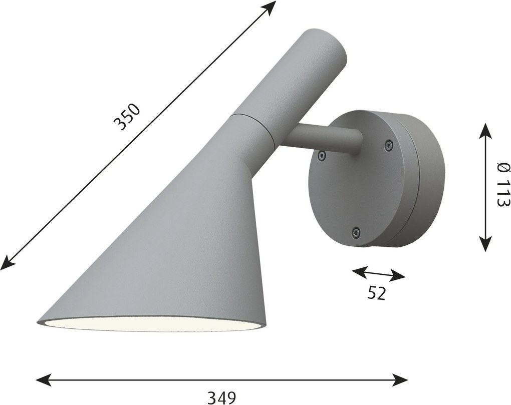 Nástěnné svítidlo AJ 50 LED venkovní černé