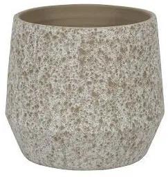 Keramický obal na květináč SPARTA, dekor kámen, průměr 29 cm, krémovo - hnědý