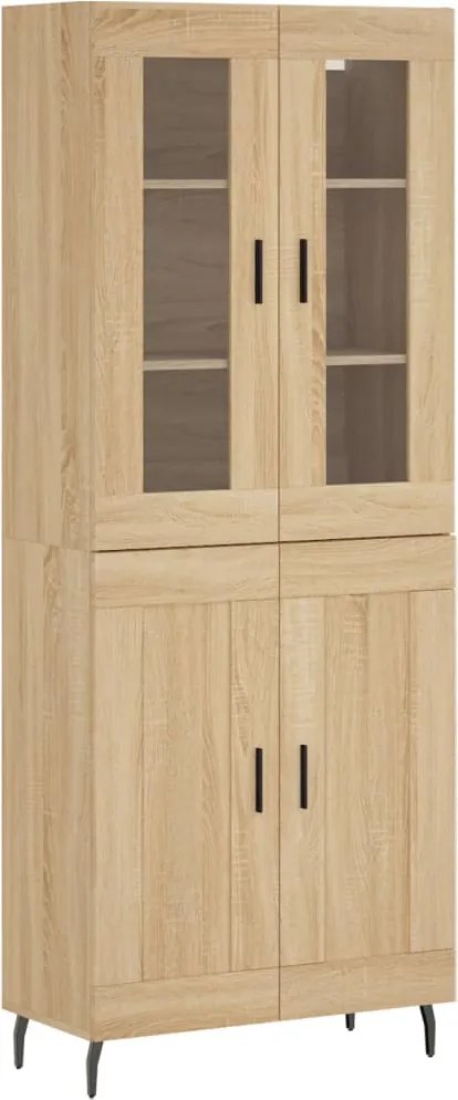Skříň highboard dub sonoma 69,5 x 34 x 180 cm kompozitní dřevo 3198356