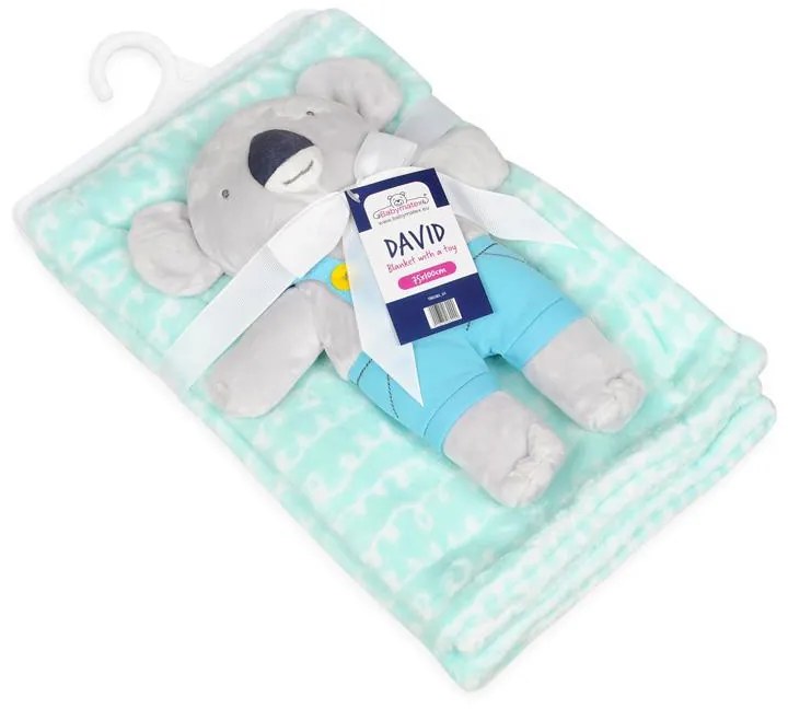 BABYMATEX Deka s hračkou 75 x 100 cm Koala Mint