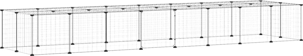 36panelová ohrádka pro zvířata s dvířky černá 280 x 70 x 35 cm ocel 3114057