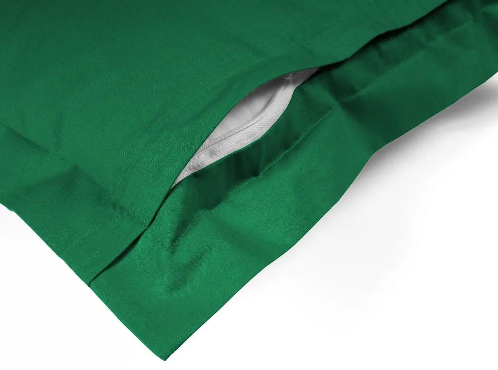 Biante Bavlněný povlak na polštář s lemem Moni MOD-505 Zelený 50 x 50 cm