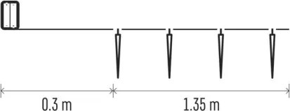 LED vánoční girlanda EMOS DCGC01 ZY2164 10x rampouch 1,35m 2xAA studená bílá