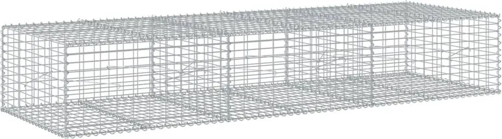 Gabionový koš s víkem 300 x 100 x 50 cm pozinkované železo 3295180