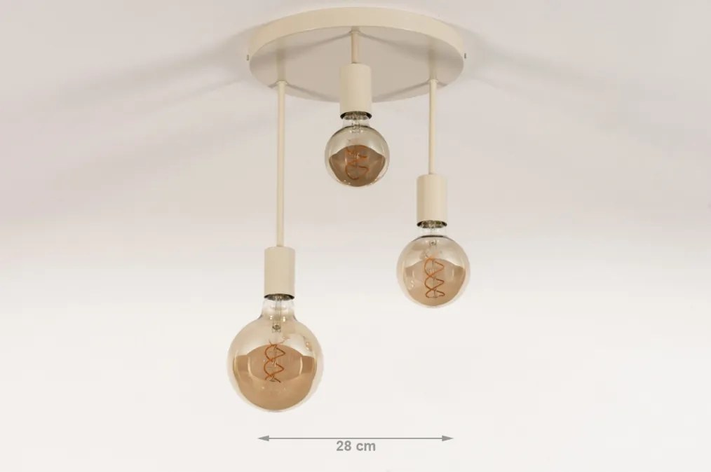 Stropní béžové svítidlo do kuchyně Flexform Bulb Accapulco Sand