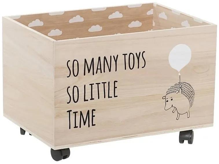 Úložný box na hračky na kolečkách ze dřeva paulownia Bloomingville Storage Box