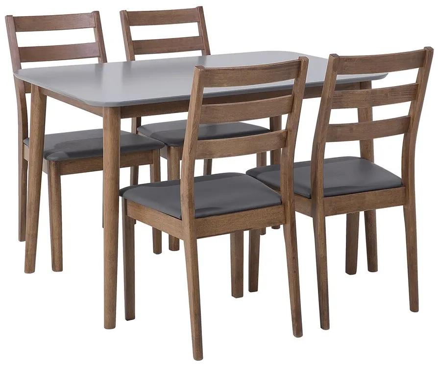Souprava stůl 118 x 77 cm se čtyřmi židlemi MODESTO Beliani