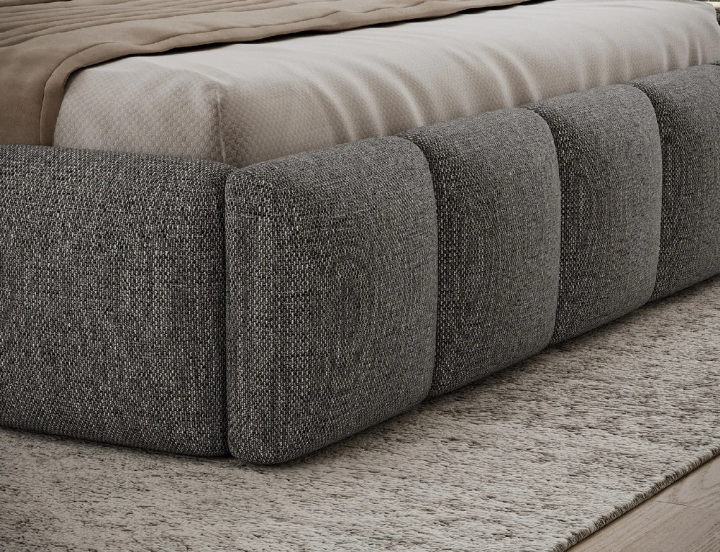 Postel Edvige + Dřevěný rám + Standardní zdvih + kontejner 160x200