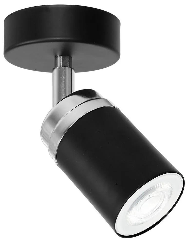 Luminex Bodové svítidlo RENO 1xGU10/8W/230V černá/chrom LU5145